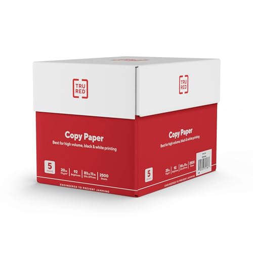 Staples TRU RED Copy Paper, 8.5" x 11" Sheet Size, 92 Brightness, 20 ...