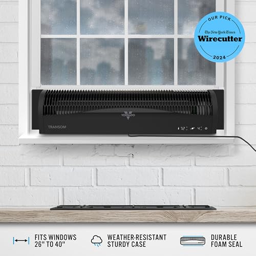Vornado TRANSOM Window Fan with 4 Speeds, Remote Control, Reversible ...