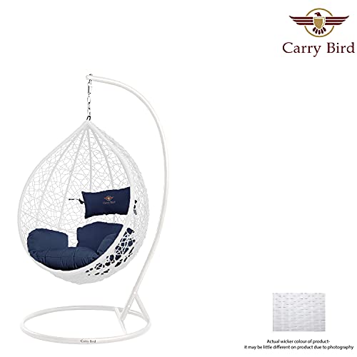 Carry Bird Wicker Rattan Wrought Iron Single Seater Swing Chair With ...
