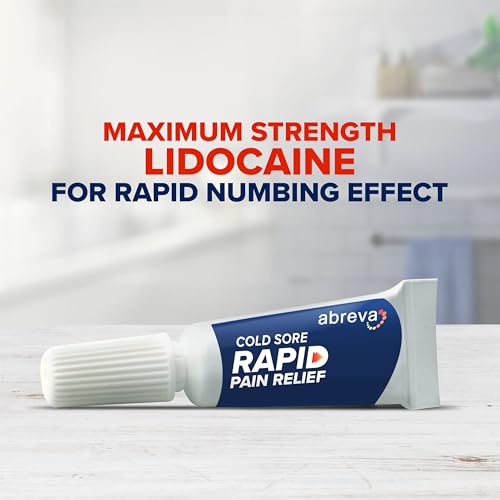 Abreva Cold Sore Treatment Rapid Pain Relief Cream - 1 Tube, 3 Grams ...