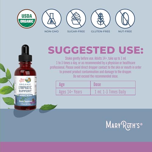 Lymphatic Support Drops by MaryRuth's | USDA Organic Lymphatic Cleanse ...