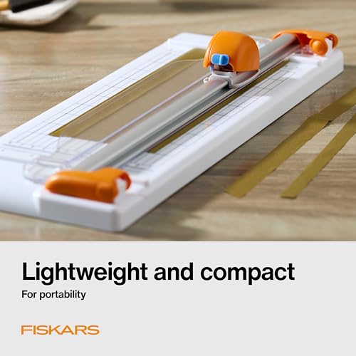 Fiskars Compact Rotary Paper Trimmer - 12" Cut Length - Portable Size ...