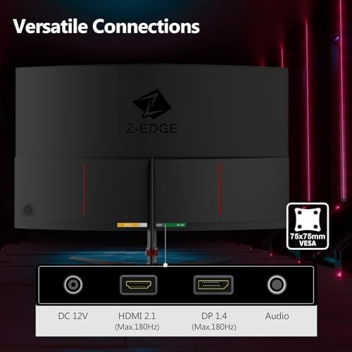 Z-Edge - Monitor curvo para juegos de 24 pulgadas con frecuencia de ...