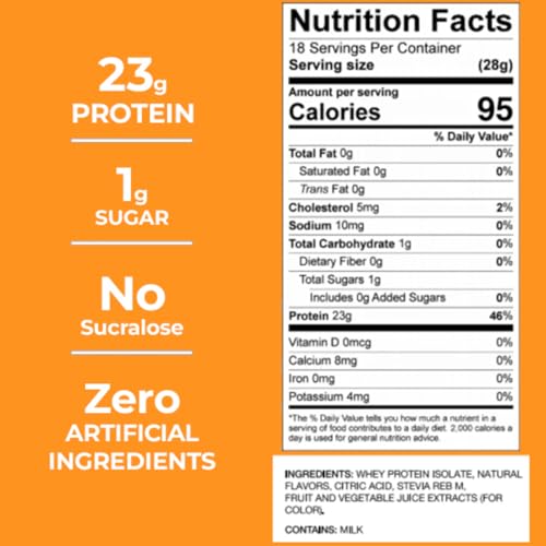 WICKED Protein Powder, Clear Whey Isolate, 23g Protein, 95 Calories ...