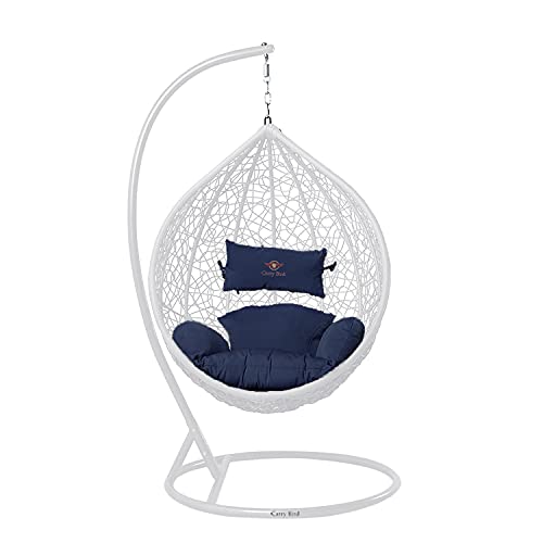 Carry Bird Wicker Rattan Wrought Iron Single Seater Swing Chair With ...