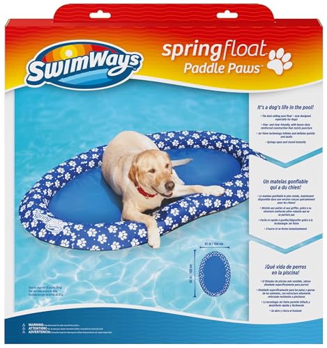 SwimWays Paddle Paws Spring Float Dog Raft, Large (65 lbs. and Up ...