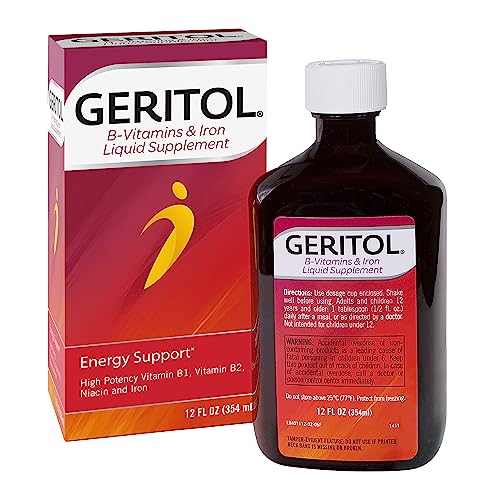 Geritol, Liquid Vitamin and Iron Supplement, Energy Support, Contains ...