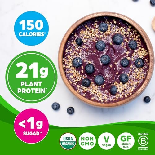 Orgain - Proteína orgánica a base de plantas vegetales, vegano, bajo en carbohidratos, sin ...