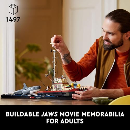 LEGO Ideas Jaws Set - Diorama Kit for Fans of The Classic Movie - Shark ...