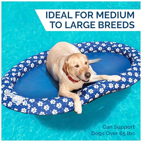 SwimWays Paddle Paws Spring Float Dog Raft, Large (65 lbs. and Up ...