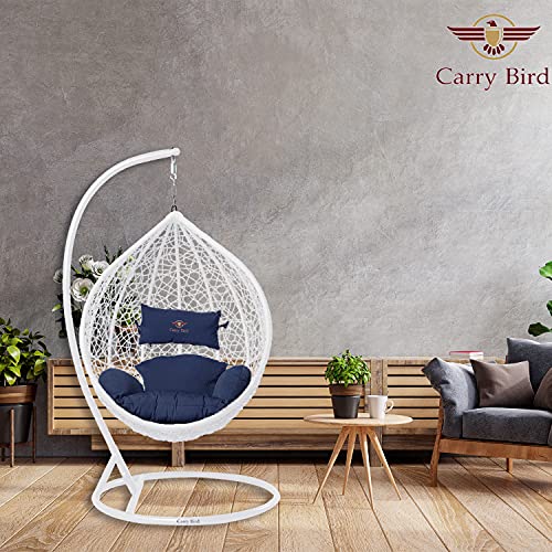 Carry Bird Wicker Rattan Wrought Iron Single Seater Swing Chair With ...