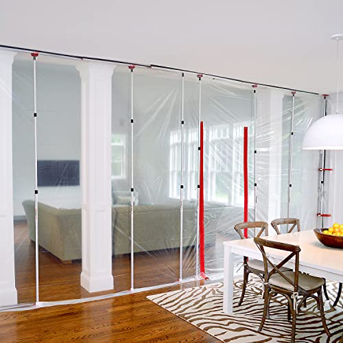 ZipWall Heavy-Duty Zipper for Dust Barriers, 2-Pack, HDAZ2, 2 Pack, Red ...