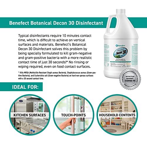 Benefect Botanical Decon 30 Disinfectant Cleaner - All Natural Formula ...