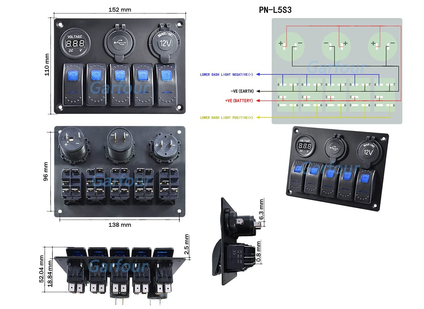 Please Help! Can't figure out how to wire new switch panel for my boat ...