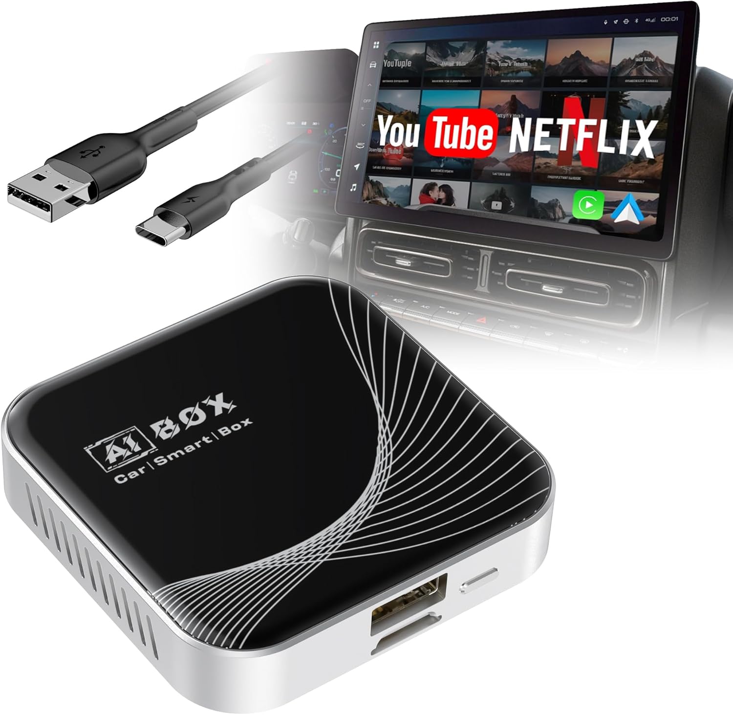 "OmniPick: Tu Elección para Todo lo que Necesitas": Adaptador CarPlay inalámbrico 3 en 1 y ...