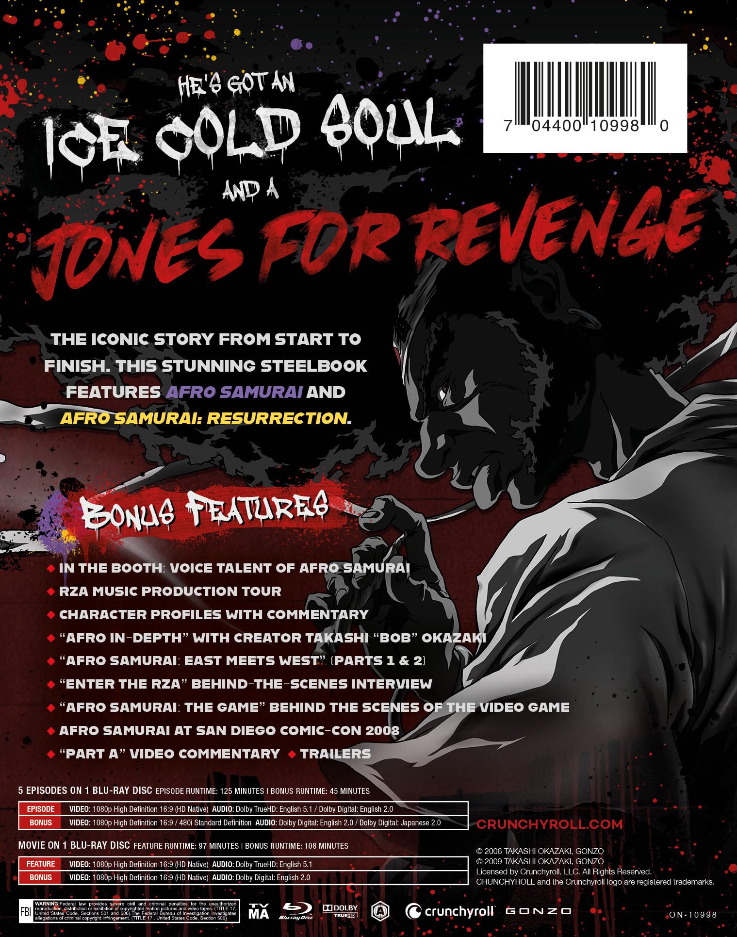 Afro Samurai: Complete Series + Resurrection SteelBook - Fandom Post Forums