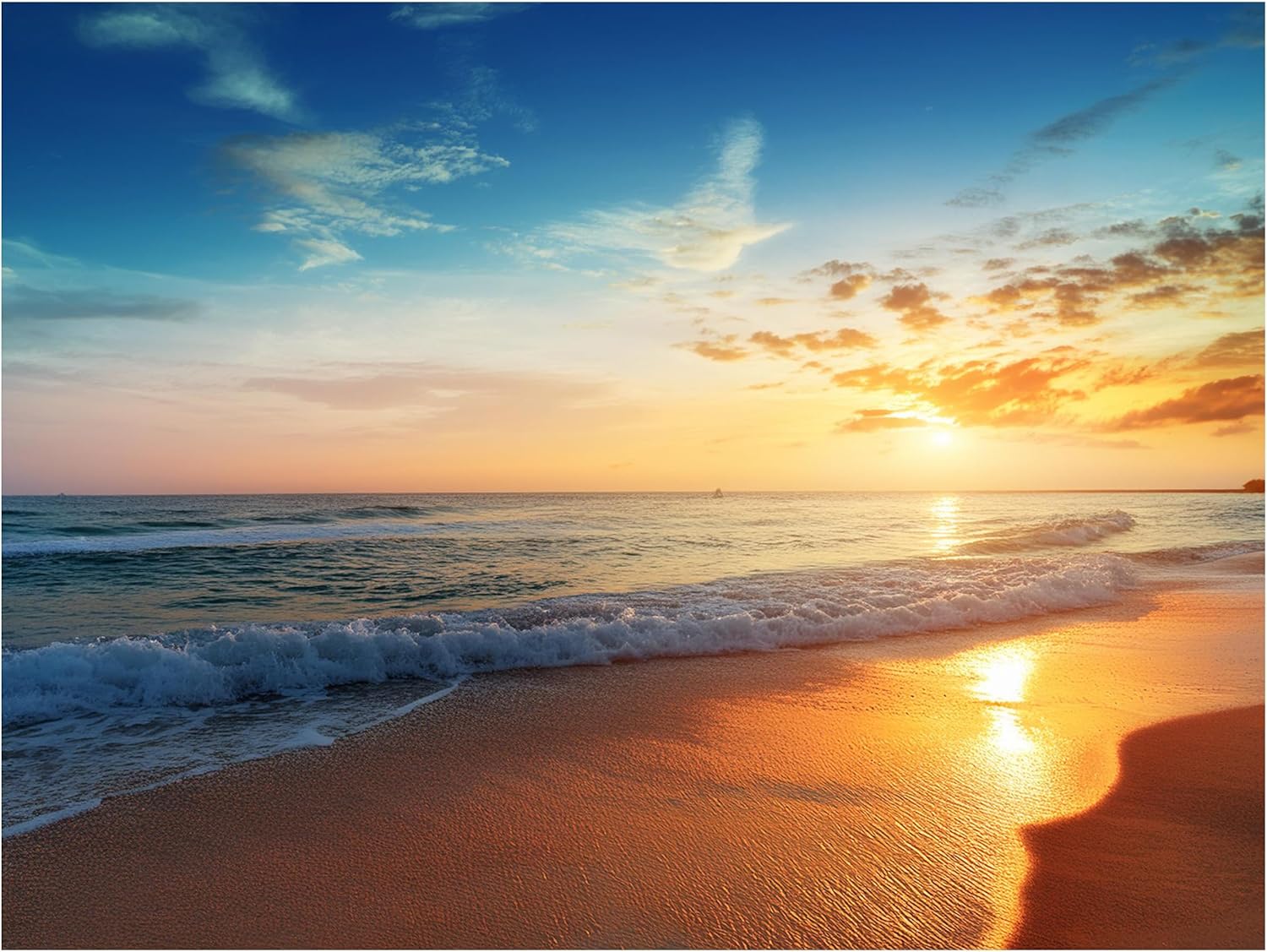 Tile Mural Sunset Sea Beach Sand Sky Kitchen Bathroom Shower Wall Art ...