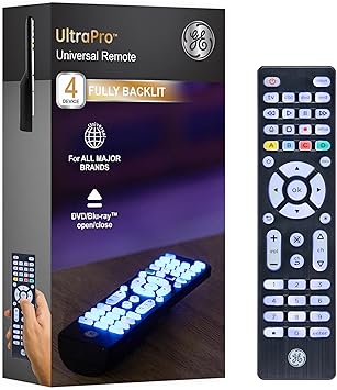 GE Blue Backlit Buttons Universal Remote Control, Samsung TV Remote ...