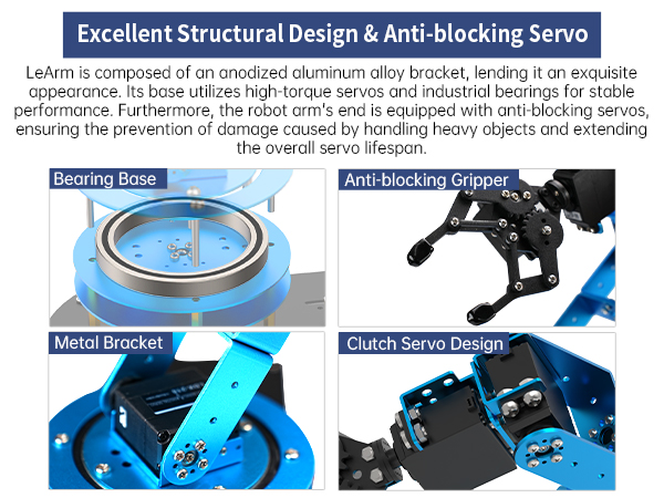 Mua LeArm Robotic Arm 6DOF Full Metal Programmable Robot Arm with Servo ...