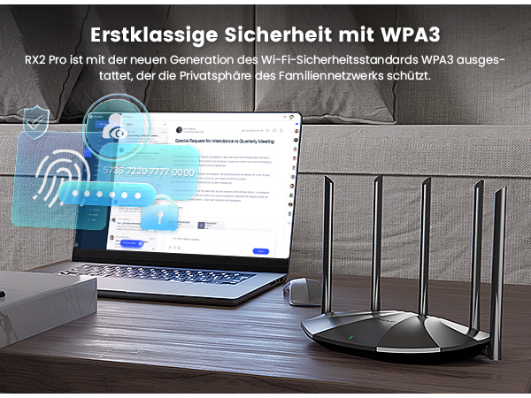 Mua Tenda RX2 Pro WiFi 6 WLAN Router (AX1500 Dual-Band 5GHz:1201Mbps + 2.4GHz:300Mbps) Gigabit ...